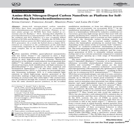 Amine rich nitrogen doped carbon dots | PDF