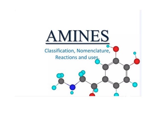 Qualitative Tests Of Amines Ppt