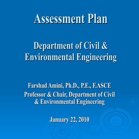 Assessment in the Department of Civil Engineering - Amini | PPT