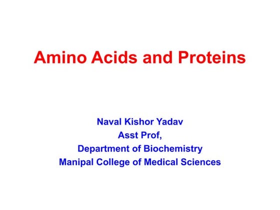 Amino acid ppt | PPT | Chemistry | Science