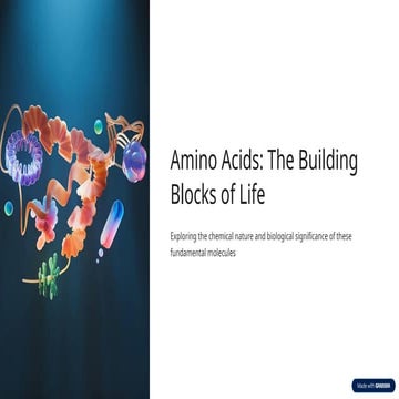 Amino Acids :- The Building Block Of Life | PPTX