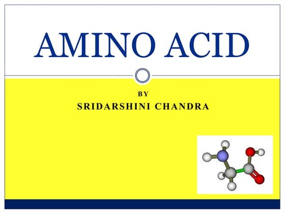Amino acid ppt | PPT | Chemistry | Science