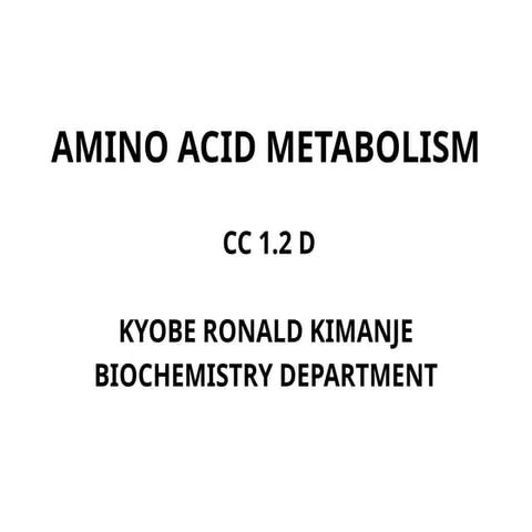 8 Glucose-alanine cycle | PPTX