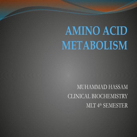 Amino Acid Metabolism and its associated Diseases.pptx