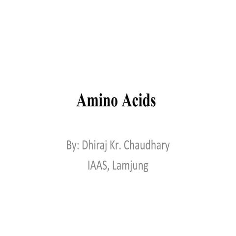 Amino acids | PPT