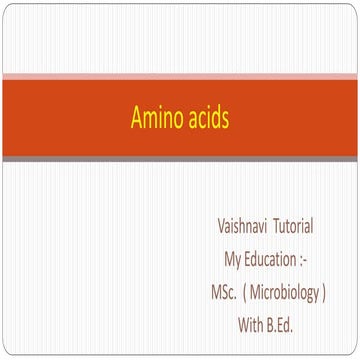 Amino acids | PPT