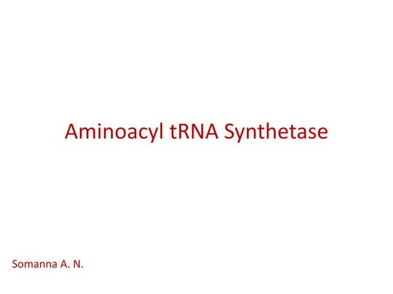tRNA structure and function | PPTX