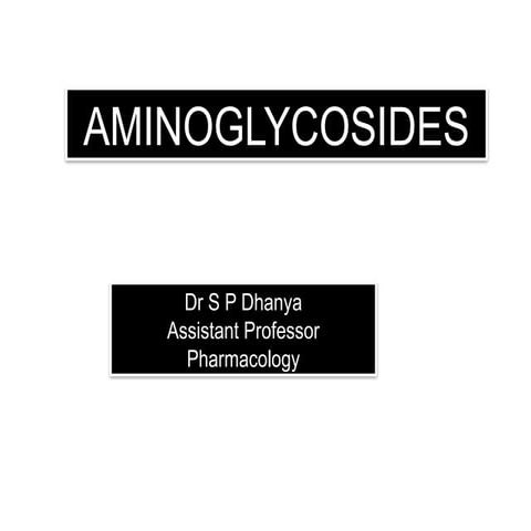 Aminoglycoside.powerpoint presentation. ppt | PPTX