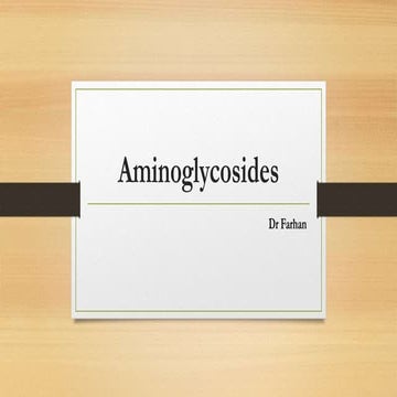 Aminoglycosides ANTIBIOTIC POWERPOINT... | PPTX