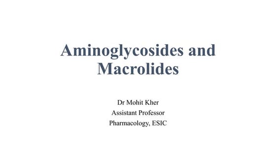 AMINOGLYCOSIDES. Consists of different types | PPT