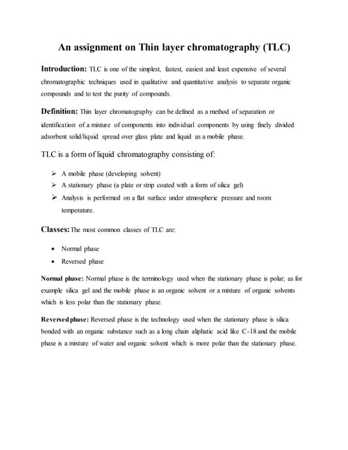 assignment ion exchange chromatography | PDF