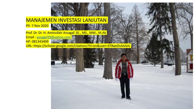 Teori markowitz ppt | PPTX