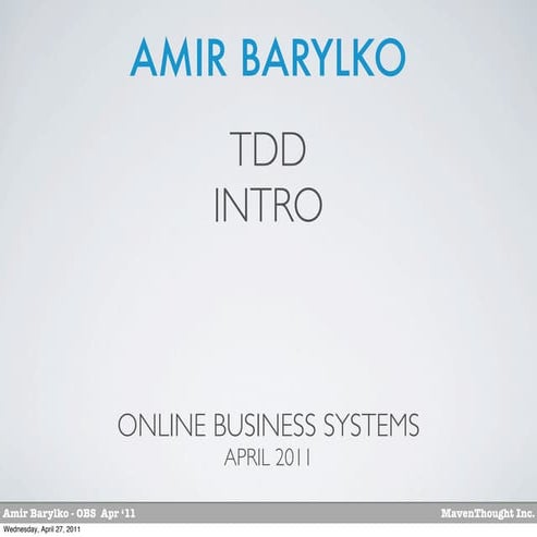 obs-tdd-intro | PPT