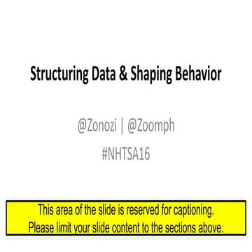 Structuring Data & Shaping Behavior | PPT