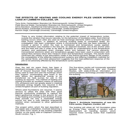 The Effects of Heating and Cooling Energy Piles Under Working load at ...