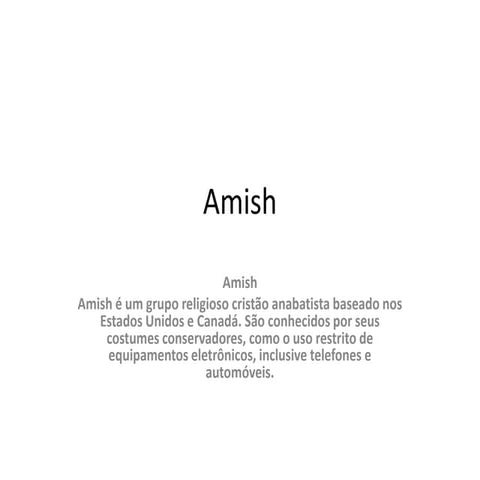 Amish | PPT