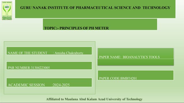 Comprehensive Guide on pH Meter – Principle, Types, Diagram & Uses | PDF