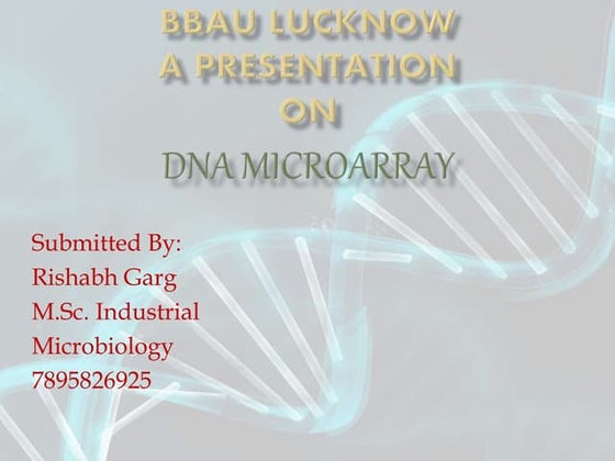 DNA microarray | PPTX