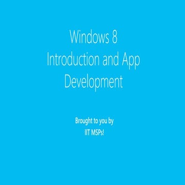 Windows 8 seminar presentation | PDF