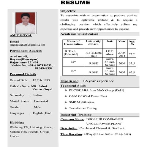 Amit cv | PDF
