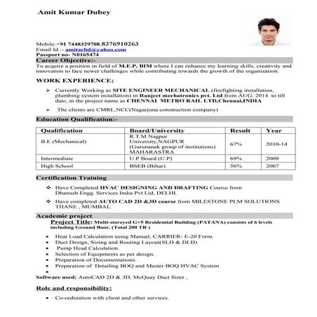 Amit cv for mep | DOC