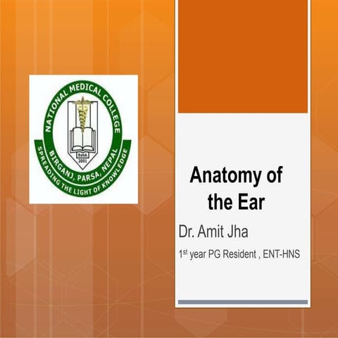 Anatomy of ear | PPTX