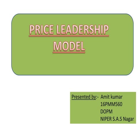 Price Leadership Model | PPTX