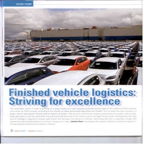 Finished vehicle logistics in India | PDF