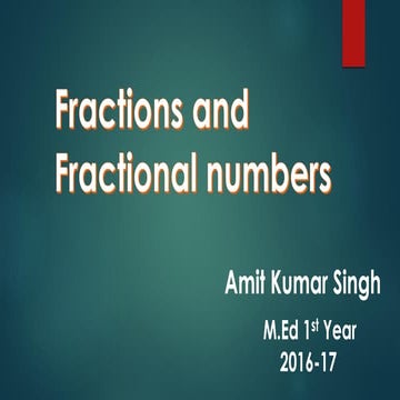 fractions and fractional | PPT