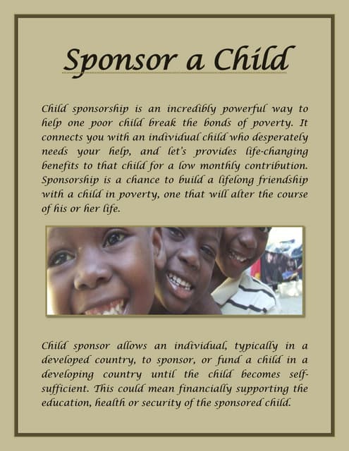 5 Ways Sponsoring a Child is Life-Changing | PPT