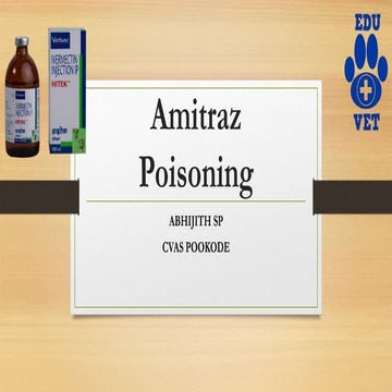Amitraz Poisoning in animals due to regular usage.pptx