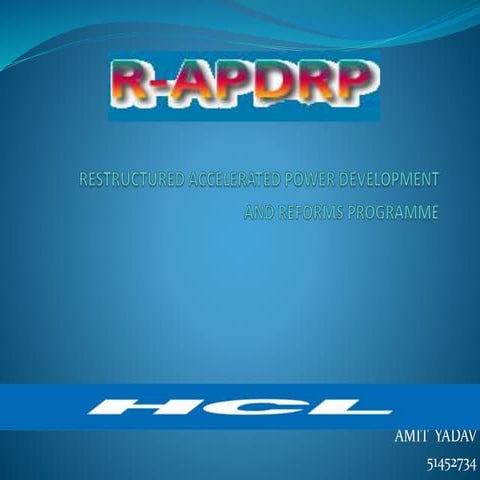 R-APDRP (Restructured Accelerated Power Development And Reforms ...