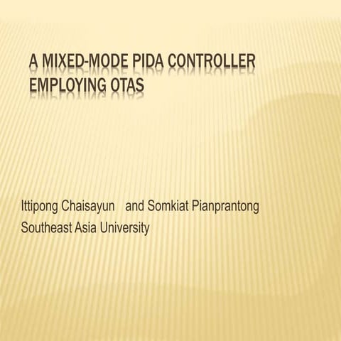 A mixed-mode PIDA controller employing OTAs.pptx