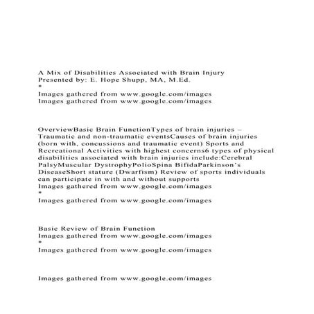 A Mix of Disabilities Associated with Brain Injury Prese.docx