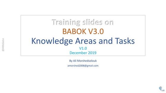 BABOK v3 KA Task Summary v0.15