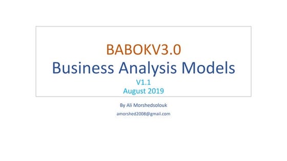 BABOK v3 KA Task Summary v0.15
