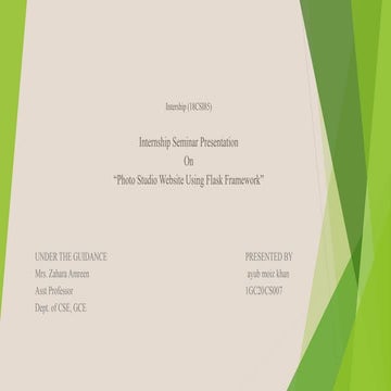 AMK Internship ppt, presentation, final year | PPT