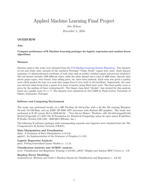 Wine Quality Analysis Using Machine Learning | PPTX | Chemistry | Science