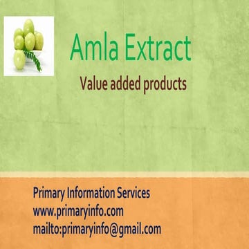 Amla products data base | PDF