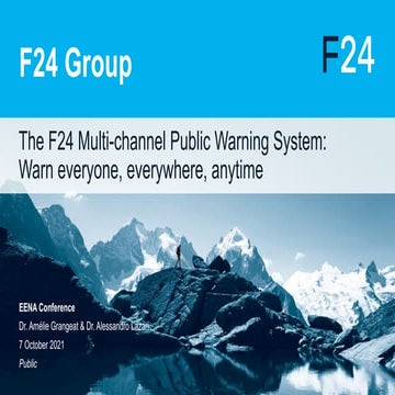EENA 2021: Industry session - Public Warning Solutions by F24 (4/5) | PPT