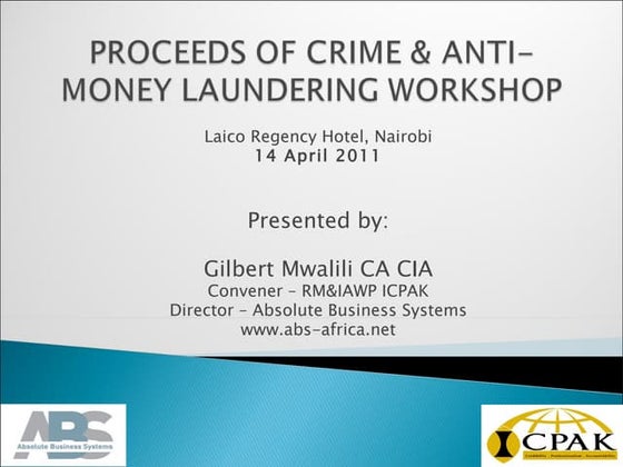 Anti-Money Laundering | PPTX | Crime & Harmful Acts to Individuals ...