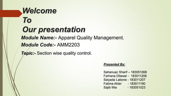 Clockwise inspection | PPTX