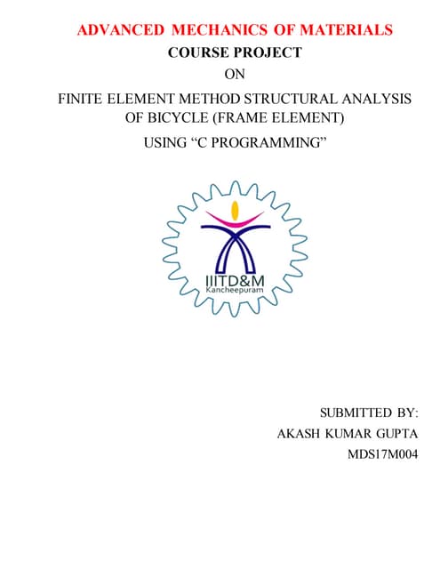 Finite Element Method Fem Coding Using C Programming Pdf
