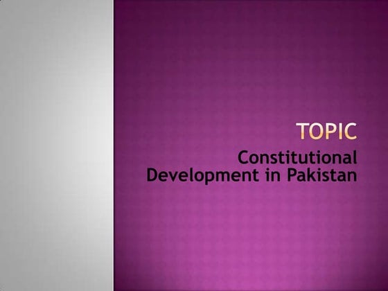 Constitutions of pakistan | PPT