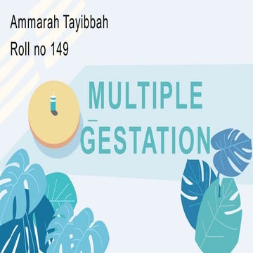 Ammarah (multiple gestation).pdf multiple gestation | PPT