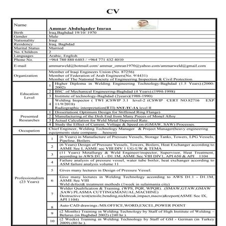 Ammar cv 1 | PDF
