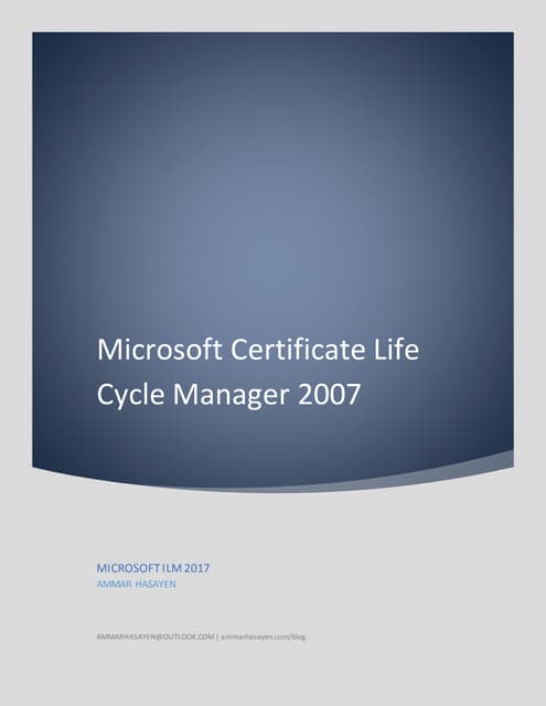 Ammar Hasayen Microsoft Ilmfim 2007 Guide Docx