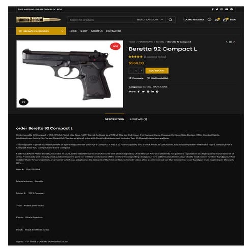 ammo2pistol.com-product-Beretta 92 Compact L IN USA | PDF