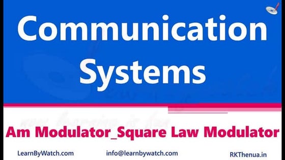 Generation of dsbsc balanced modulator | PPT