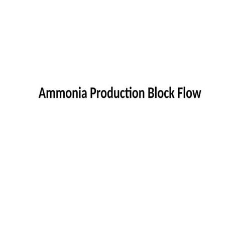Ammonia Process Flow Slides (26 chars) s | PPTX
